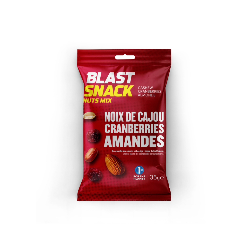 Blast Snack - Cajou cranberries amandes - 35g x15 | Market-Office